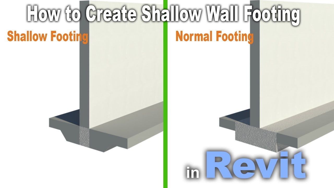 How To Create Shallow Wall Footing in Revit | Revit Tips & Tricks - YouTube