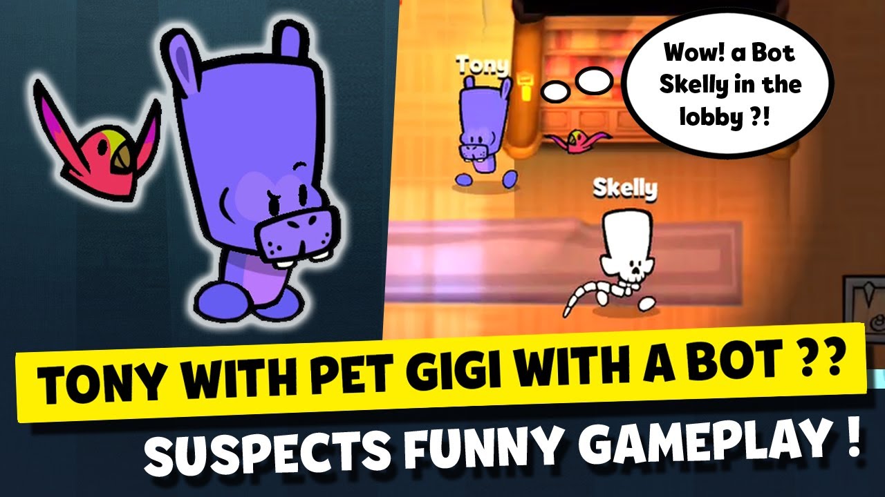TONY WITH PET GIGI IN A LOBBY WITH A BOT ?? SUSPECTS MYSTERY MANSION ...