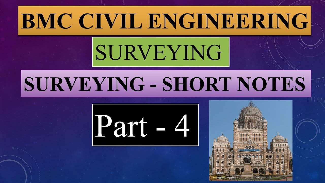 BMC Civil Engineering | survey | BMC survey Short notes | PART 3 - YouTube