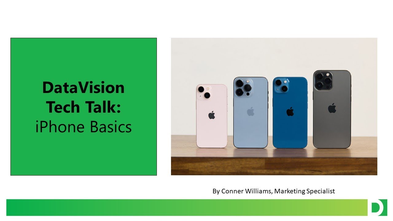 DataVision Tech Talk: iPhone Basics - March 13, 2024 - YouTube