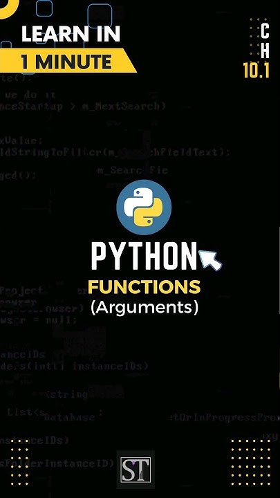 Python Function Arguments In 1 Minute Python Codingshorts Functions Pythonprogramming