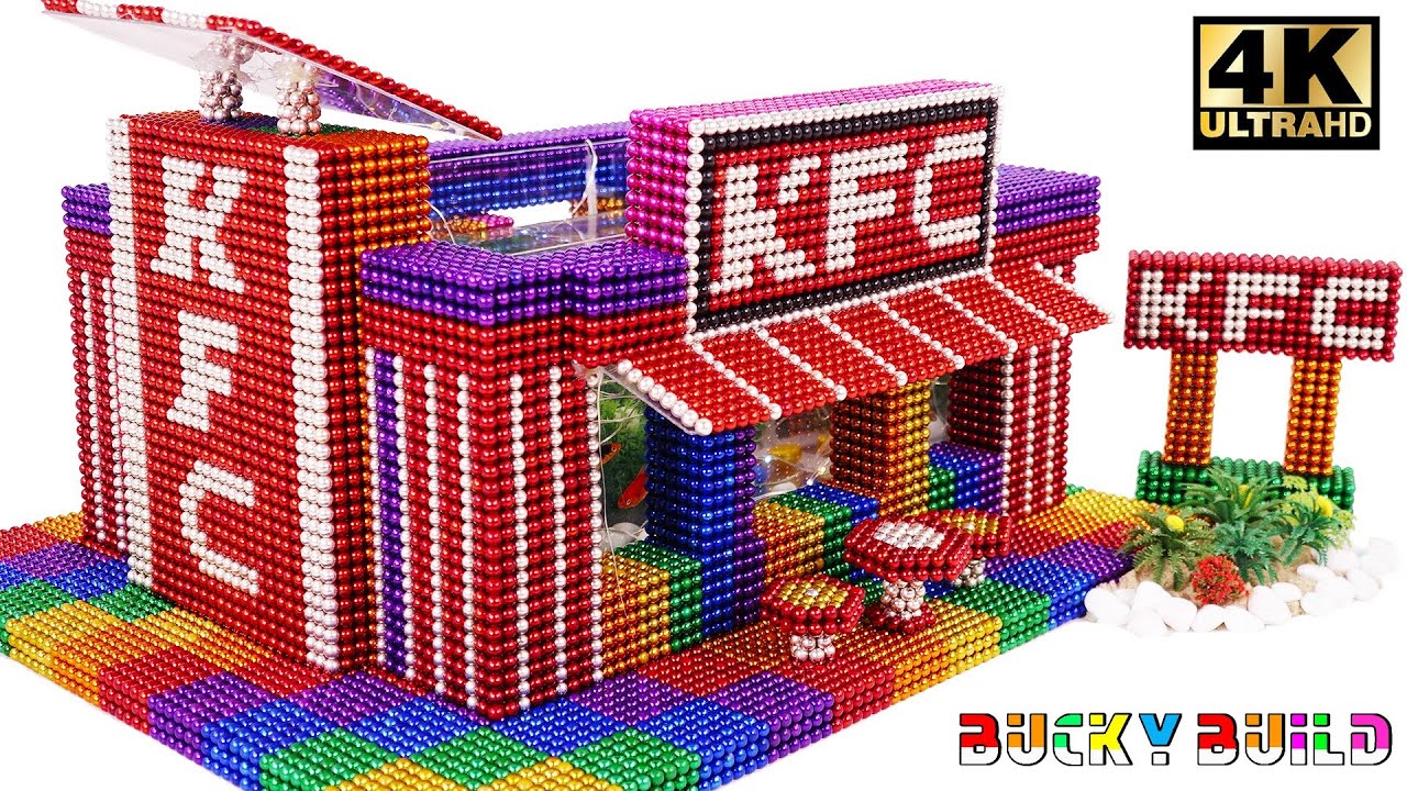DIY - How To Buid KFC Aquarium From Magnetic Balls (Satisfying) | # ...