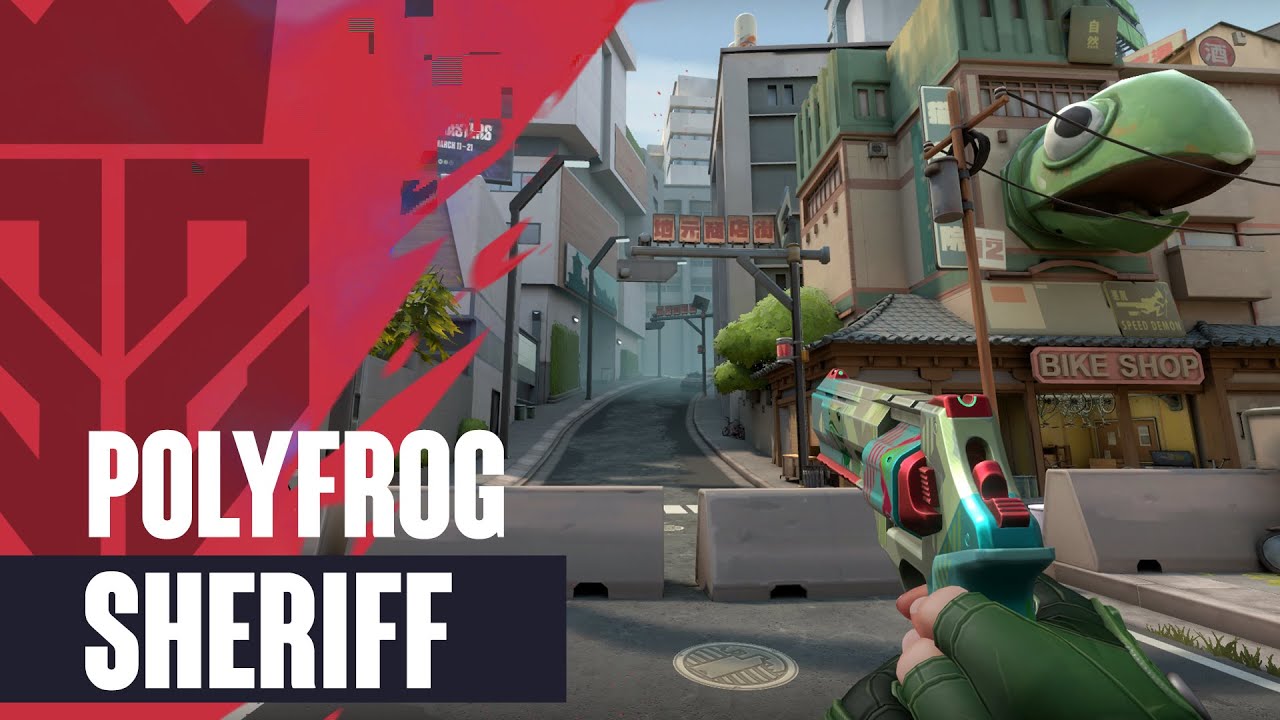 Polyfrog Sheriff Skin Showcase - Valorant Battlepass Skins - YouTube