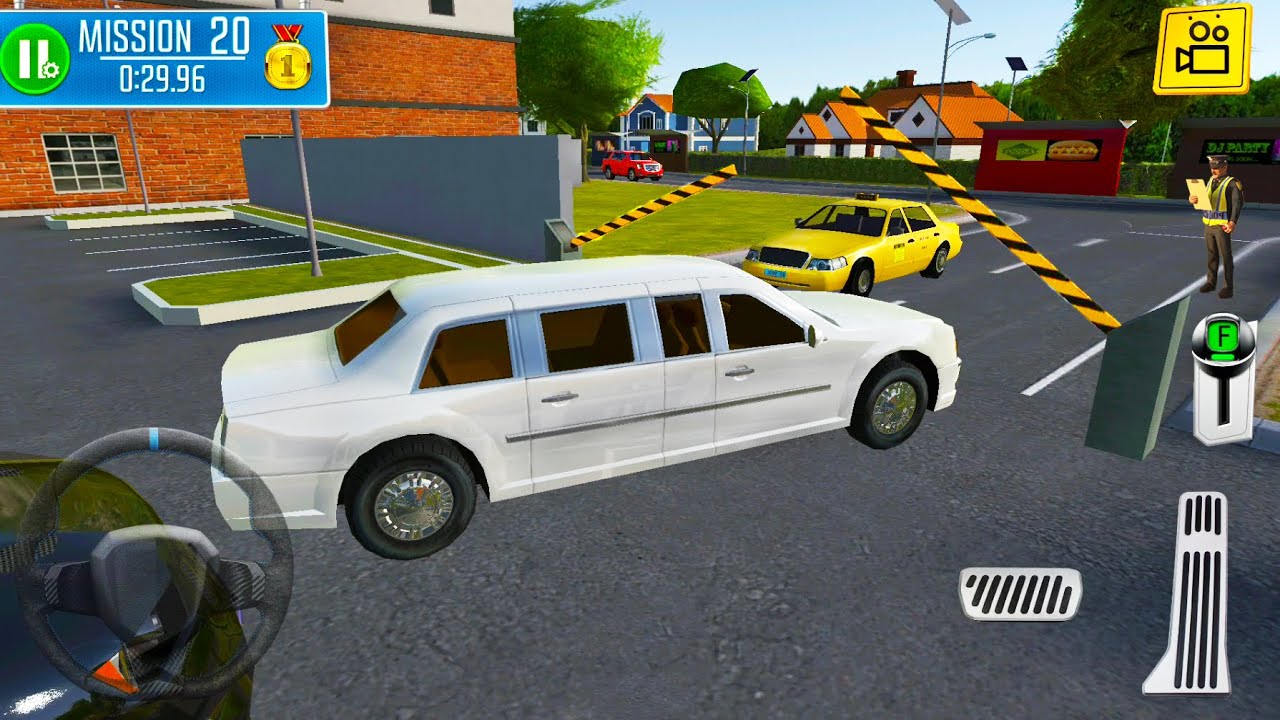 White Cadillac Limo Driver In Traffic On Roundabout 2 #12 - Driving ...