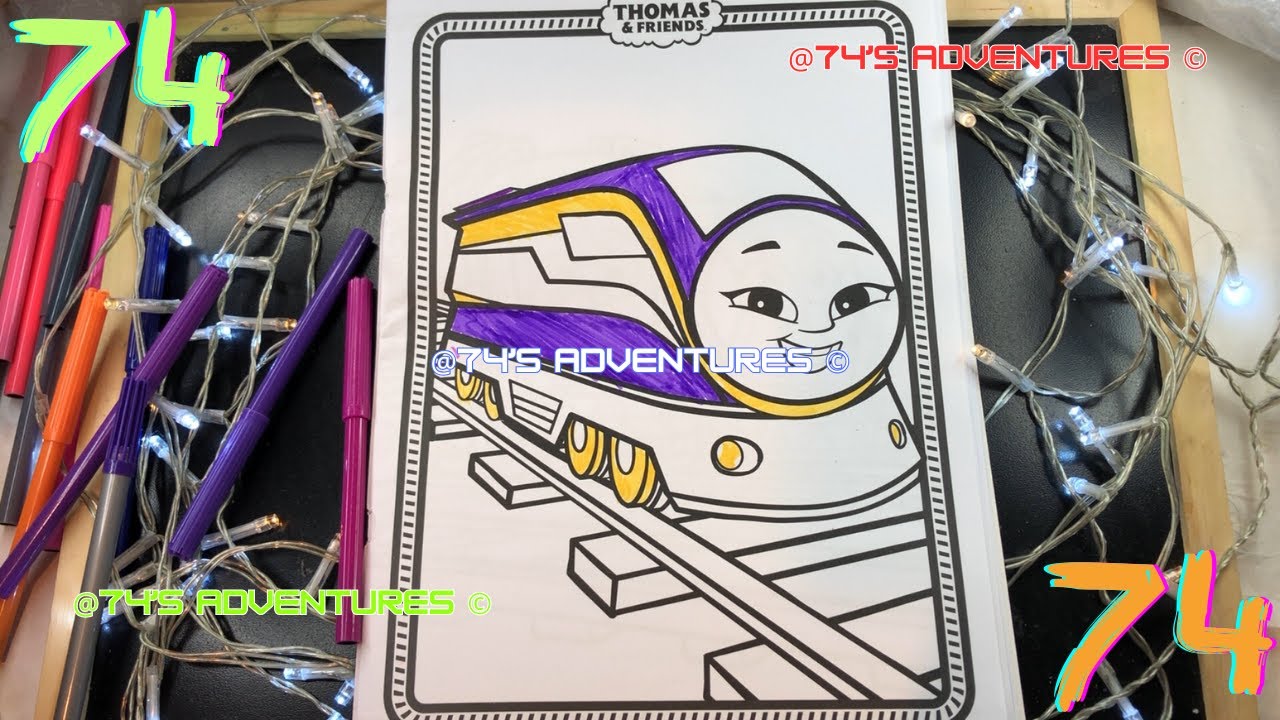 💎 Ep.1 COLOURING IN "KANA" OF THOMAS & FRIENDS ! | COLOURING ART ASMR ...