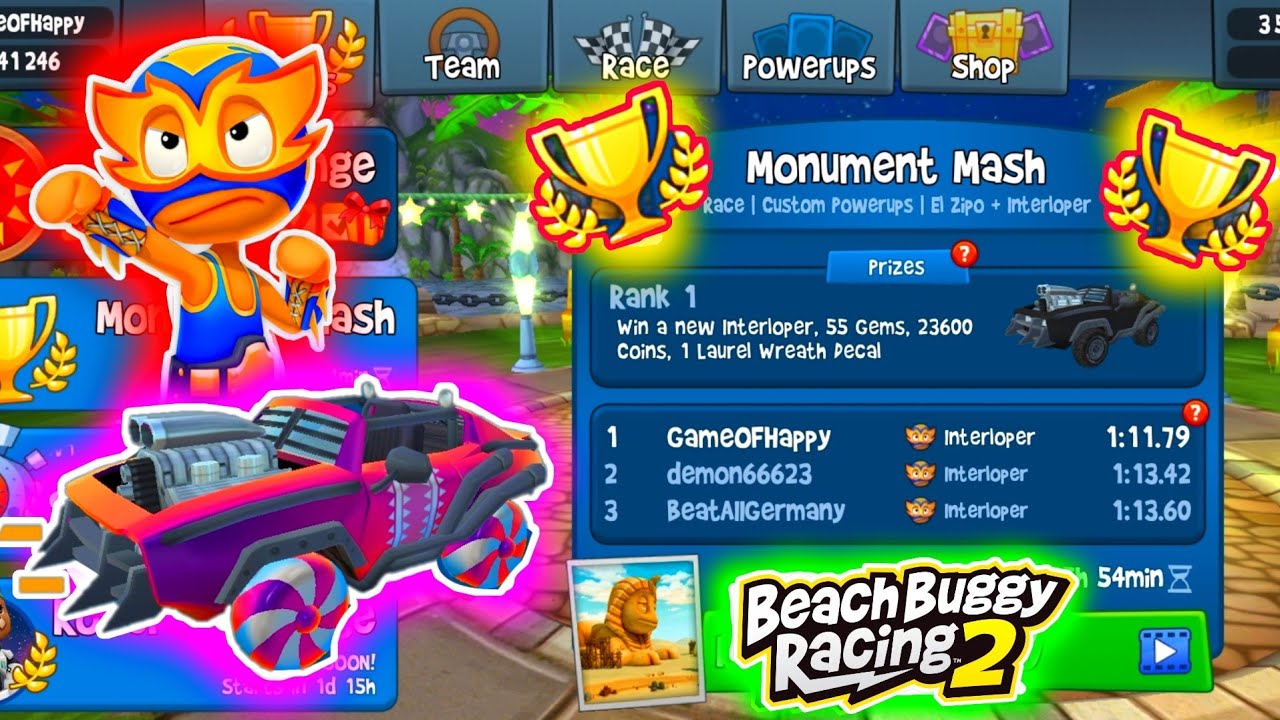Monument Mash 1st place | El zipo ft Interloper | Beach Buggy Racing 2 ...
