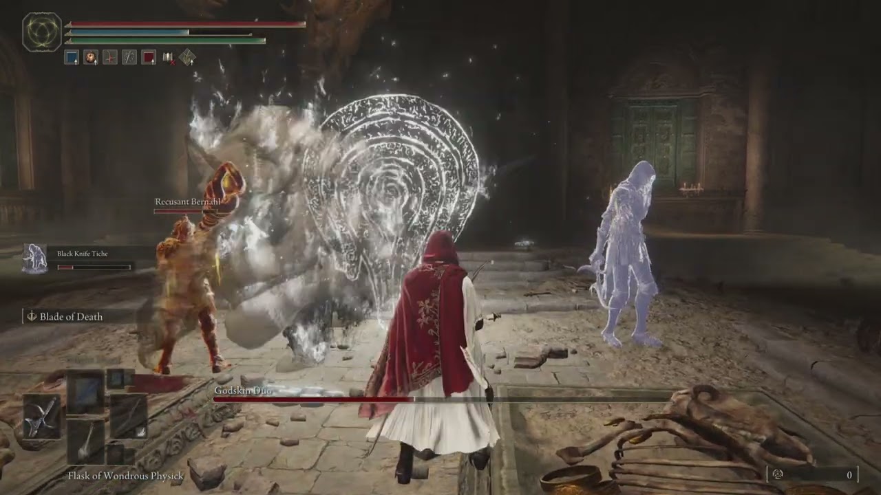 ELDEN RING (PS5) - Godskin Duo (Bernahl and Tiche summon) - YouTube