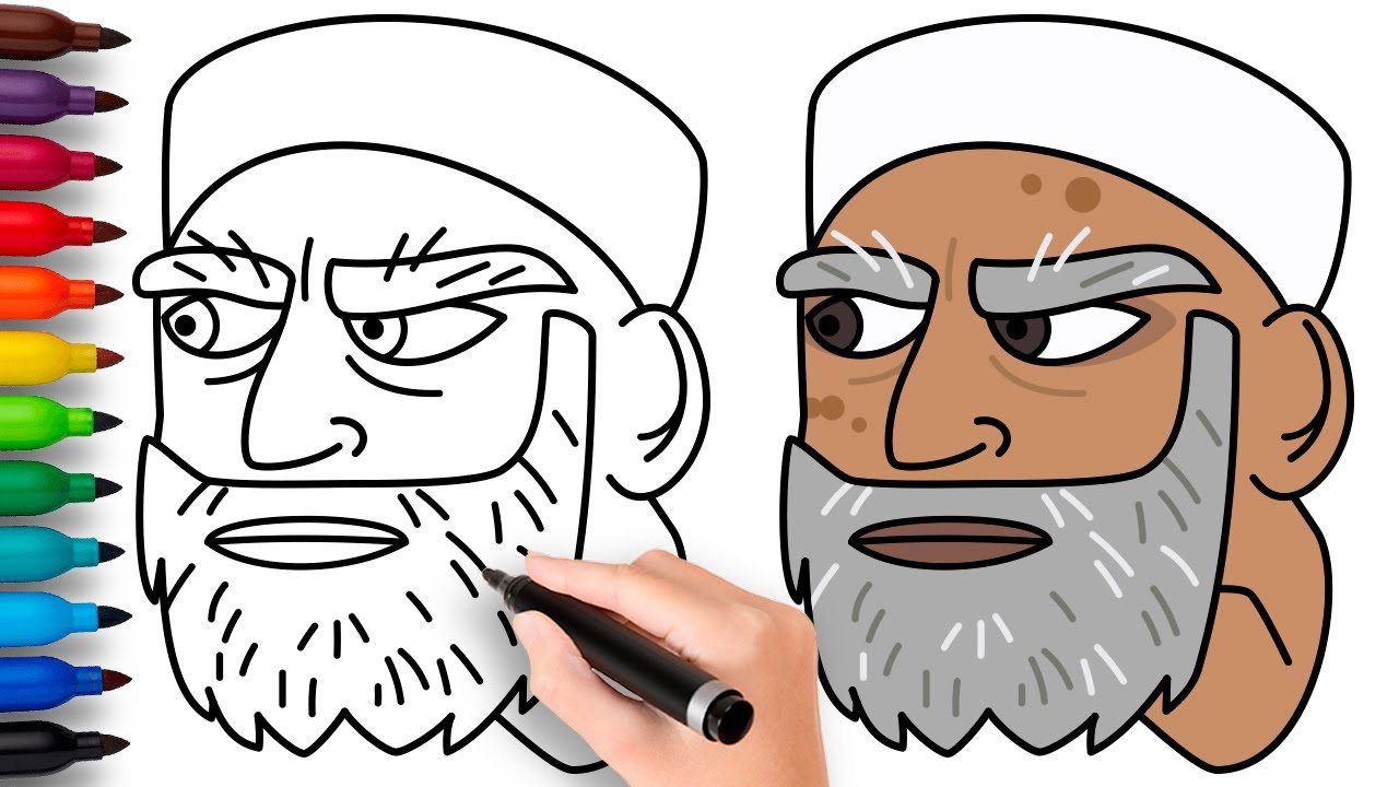 HOW TO DRAW GRANDPA | #1 Happy Family USA - Easy Step by Step Drawing ...