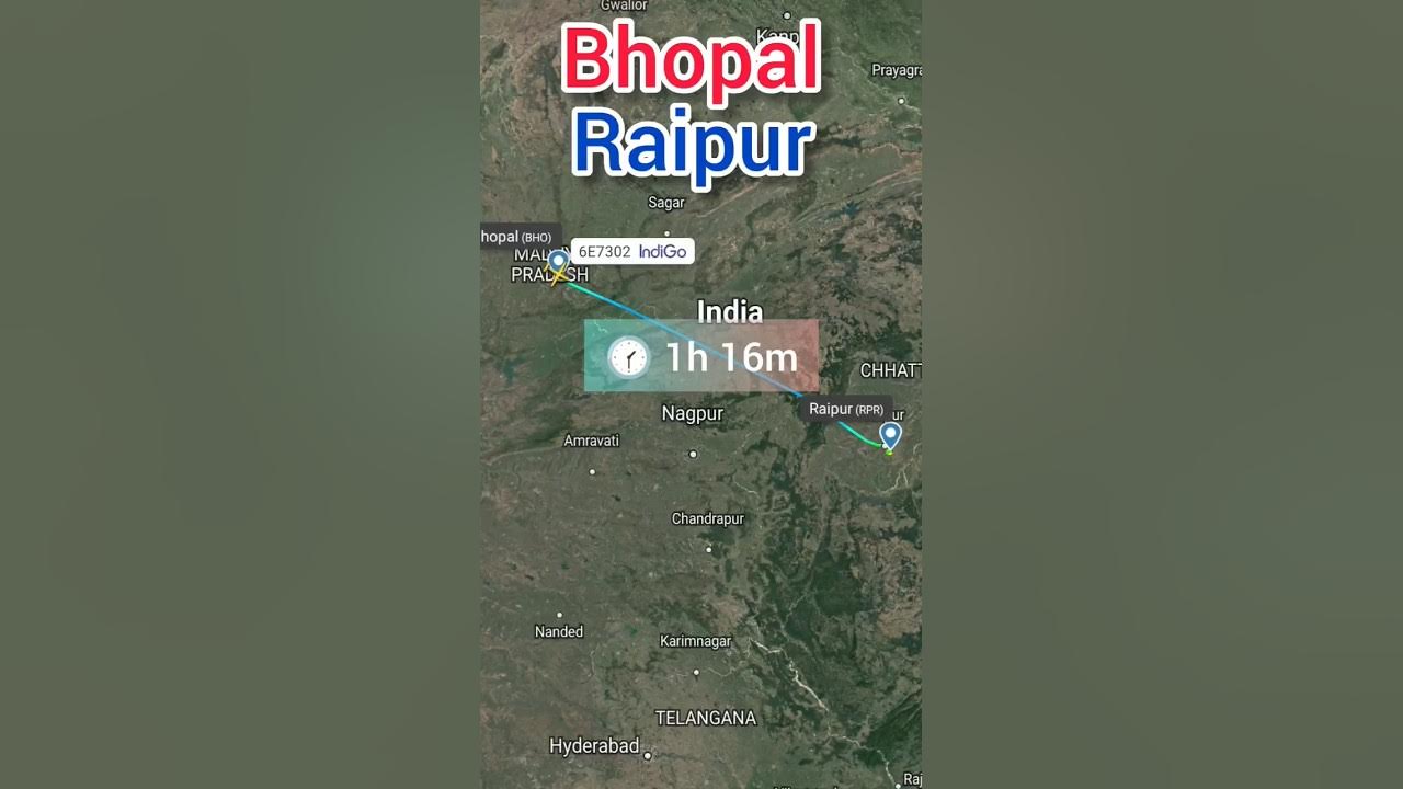 Bhopal To Raipur Flight Route Madhya Pradesh To Chhattisgarh bhopal-to-raipur-flight-route-madhya-pradesh-to-chhattisgarh
