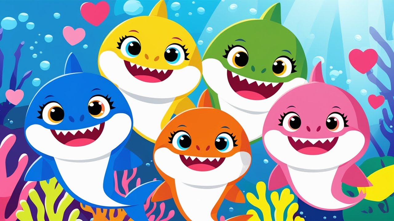🦈 Baby Shark con Ritmo 🎵 Canciones para Niños Felices 😄 Tiburón Bebé 🐳 ...