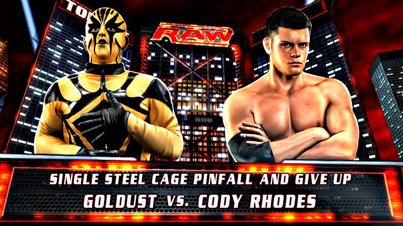 Goldust vs Cody Rhodes Steel Cage Match - YouTube