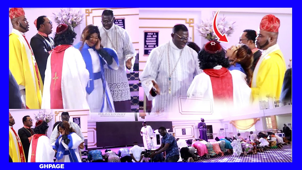 Mama Pat wɛɛps, falls as she receives powerful deliverance from pastors ...