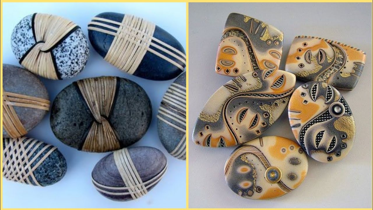 30 easy stone art ideas | DIY Stone craft ideas | DIY Rock painting ...
