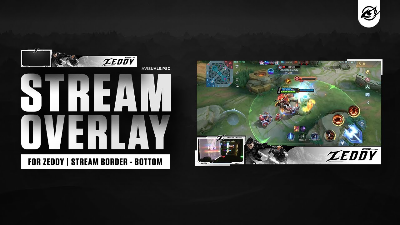 Stream Overlay - Bottom Part for ZEDDY - Speed Art - YouTube
