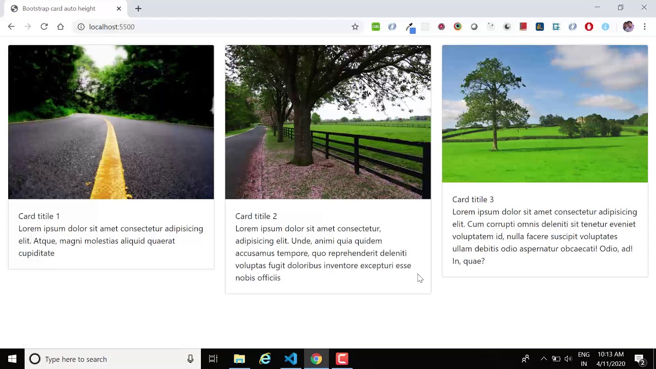 Bootstrap 4 Auto Height Cards YouTube Bootstrap 4 Auto Height Cards YouTube