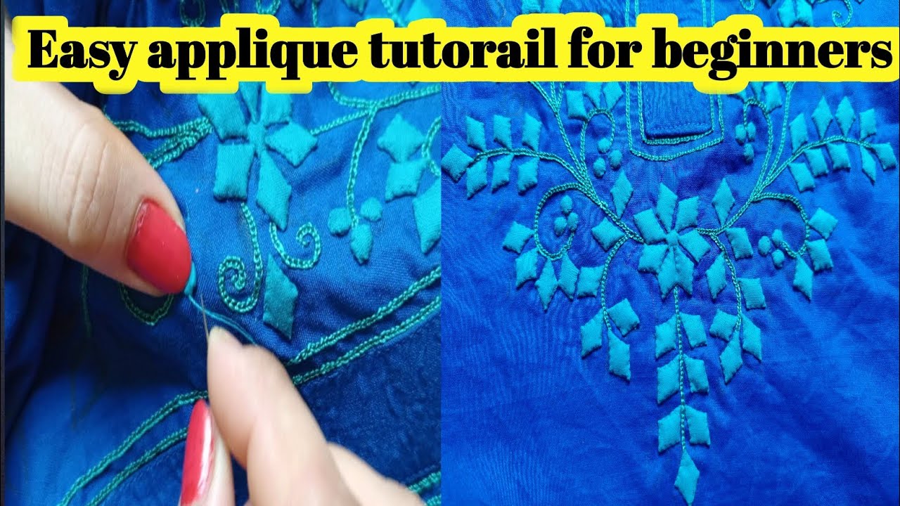 very easy applique tutorail for beginners 👌||beautiful sindhi tuk ...