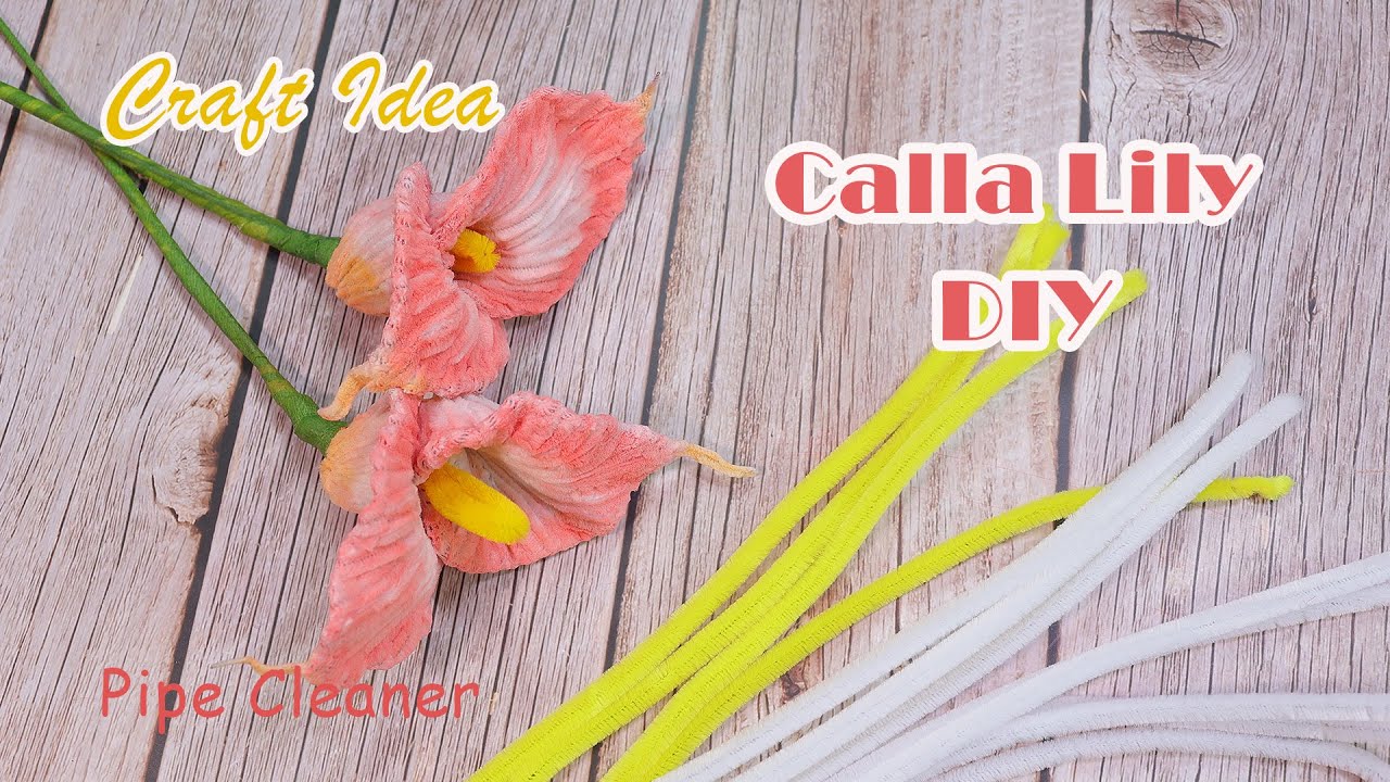 Calla Lily DIY | How to make a Calla Lily from chenille wire | Craft ...