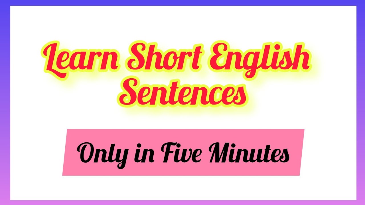 Forms of Small Speeches / Learn Short English Sentences / English ...