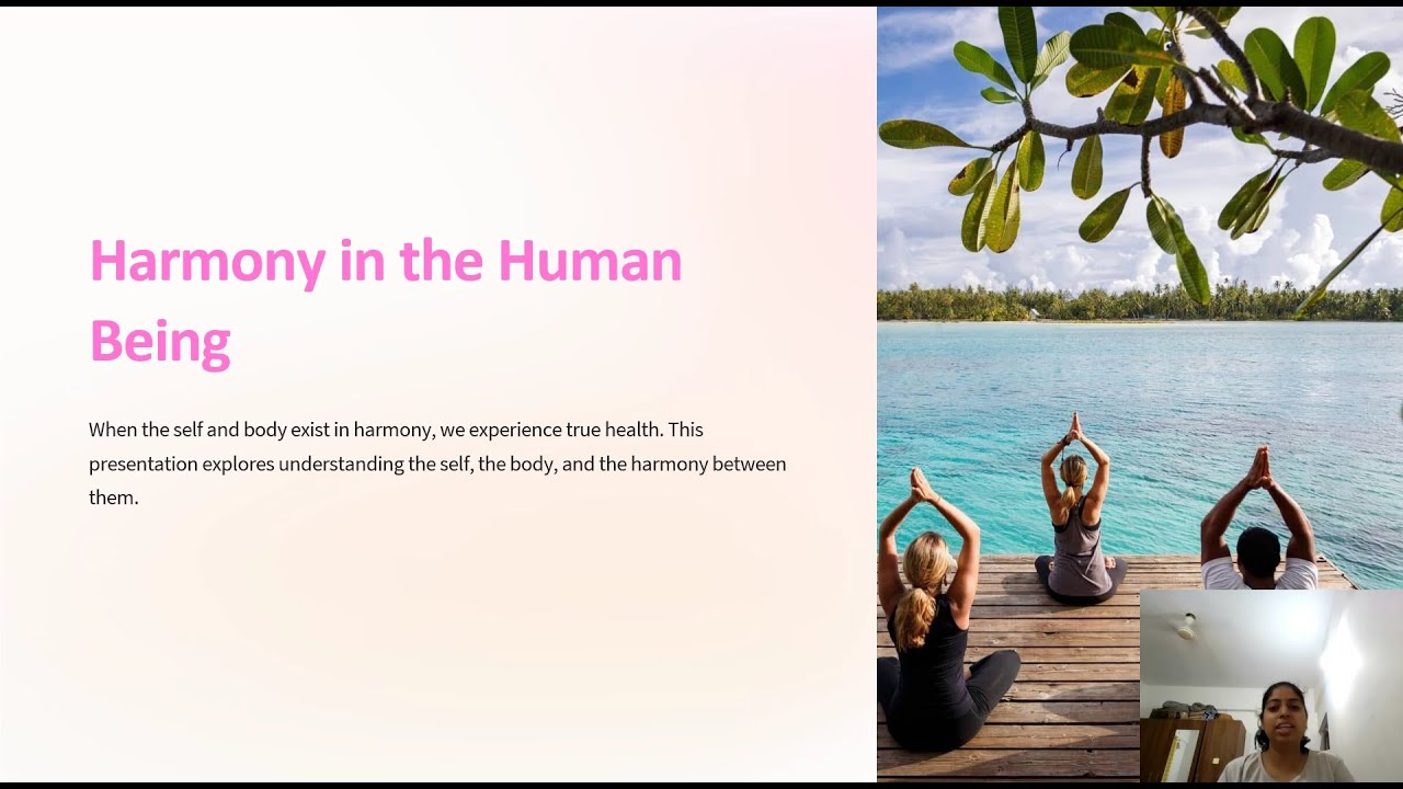 Harmony in the Human Being | Universal Human Values | Video Assignment ...