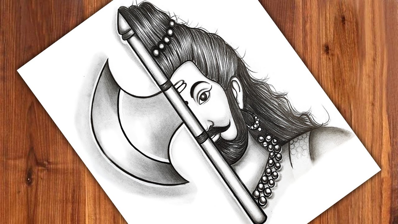 Parshuram Jayanti Pencil Drawing Tutorial | How To Draw Lord Parshuram ...