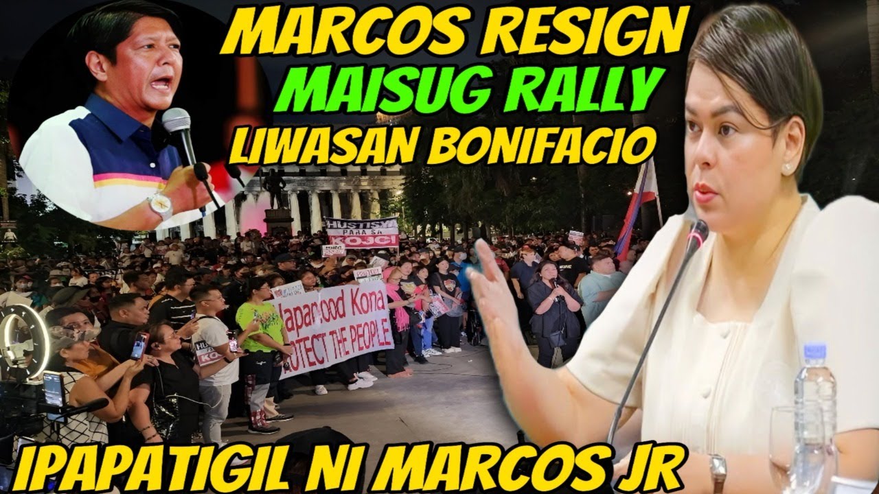 MAISUG RALLY LIWASAN BONIFACIO MARCOS RESIGN !! MARCOS GUGULUHIN DAW ...