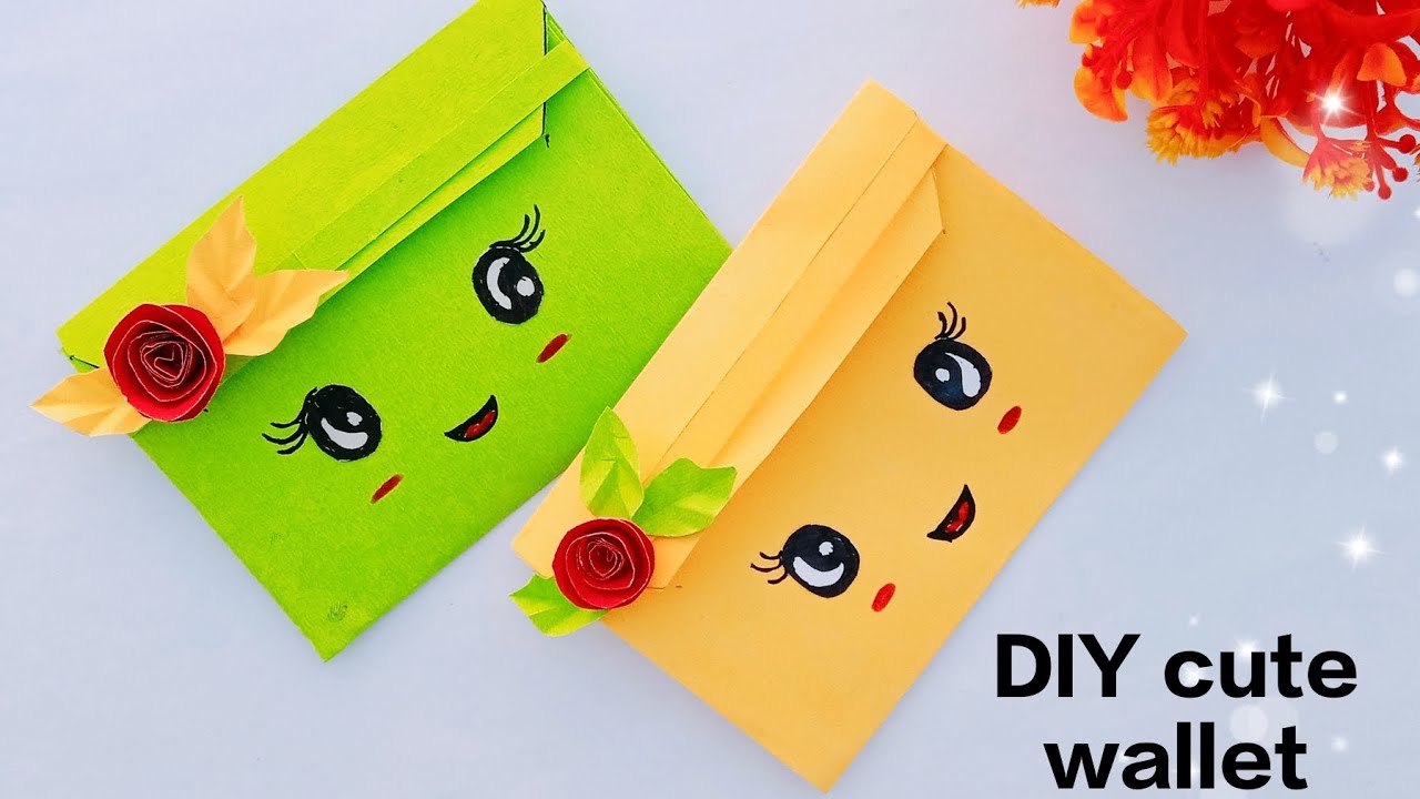 DIY cute paper wallet idia # original paper wallet #payal Art craft ...