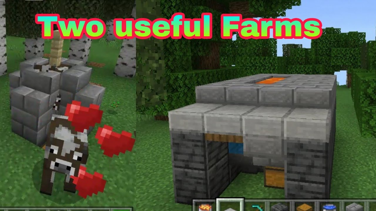 MINECRAFT: Learn easy how to make 2 easy and useful farms for everyone ...