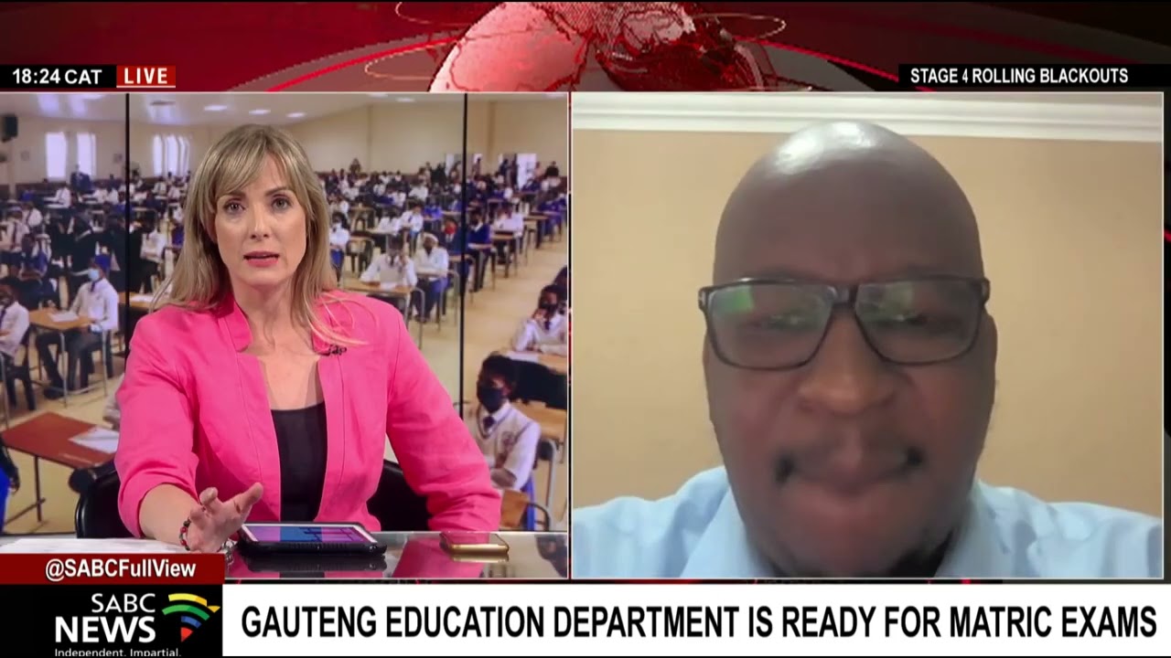 2022 Matric exams I Gauteng Education MEC, Matome Chiloane on the ...