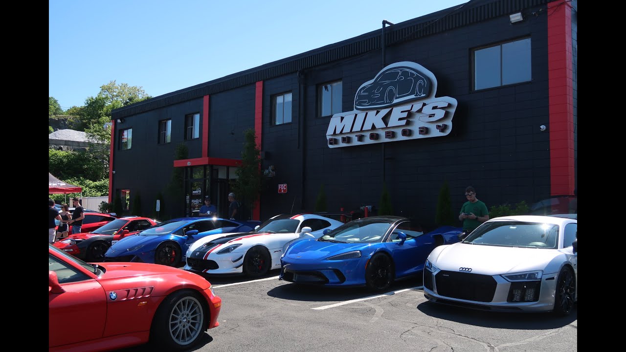 Cars and Coffee at Mike's Autobody North - Saugus, MA - YouTube