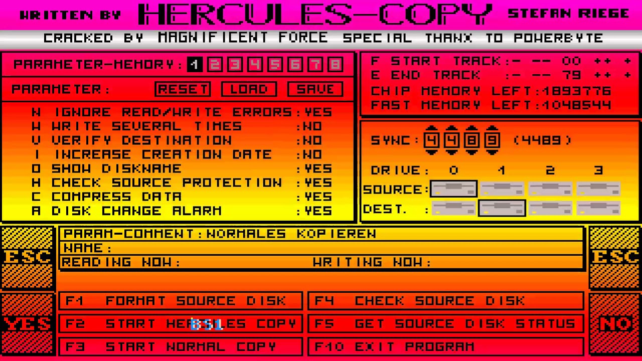 AMIGA HERCULES COPY COPIER UTILITY Copy COPIER - YouTube