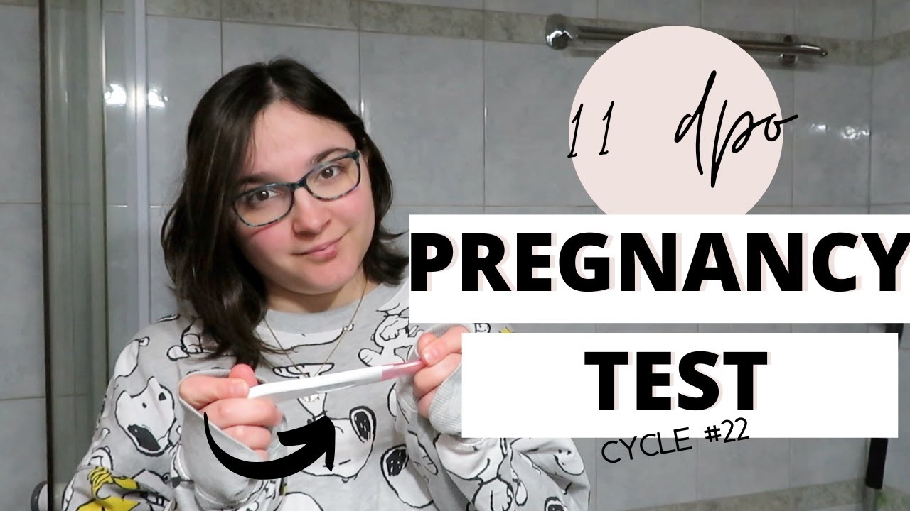 Live pregnancy test at 11 dpo || Hopeful but also realistic plus a grey ...