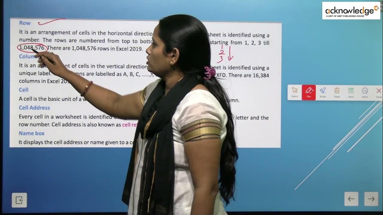 ACKNOWLEDGE COMPUTER CLASS 5 CHAPTER 4 INTRODUCTION TO MS EXCEL 2019 - YouTube