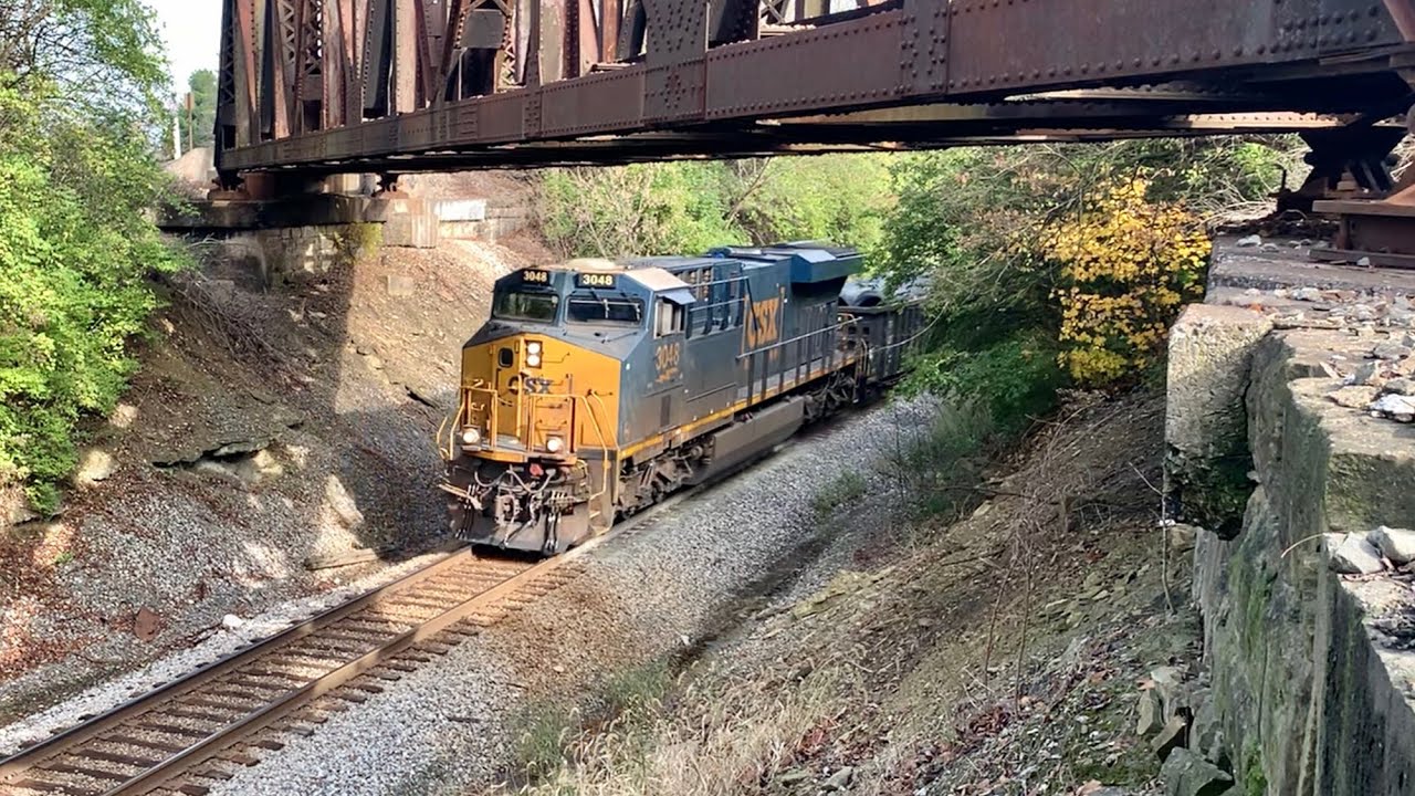School Bus Runs RR Crossing & Huge 152 Car Train With Double DPUs Goes ...