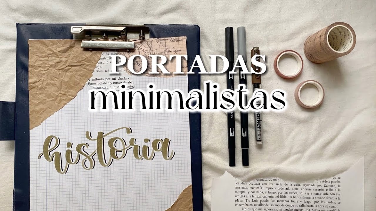 PORTADAS BONITAS Y FÁCILES PARA TUS CUADERNOS🙈 portadas minimalistas ...