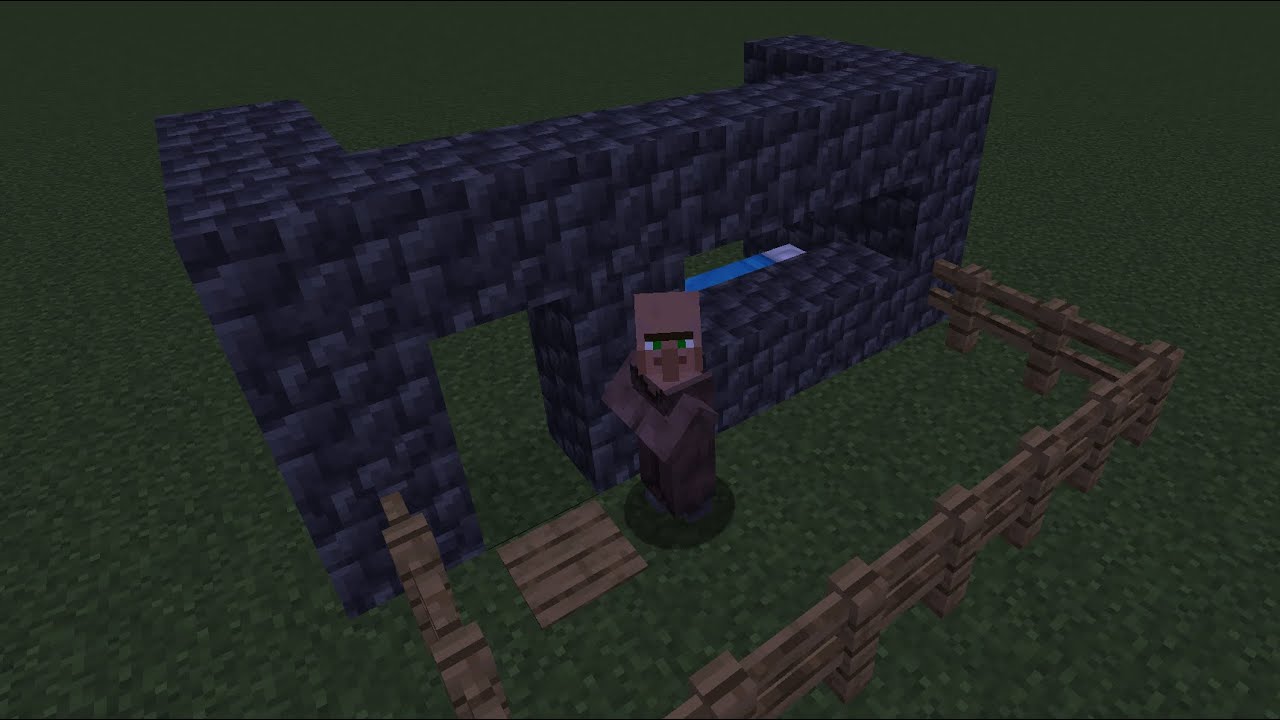A trap for villagers in minecraft - YouTube