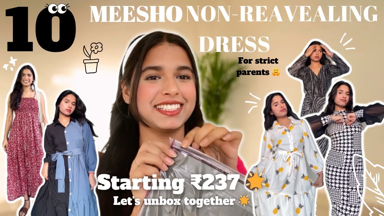 *Non- Revealing Dress* Haul From Meesho 😱🌷| Starting ₹237 | Try on Haul ...