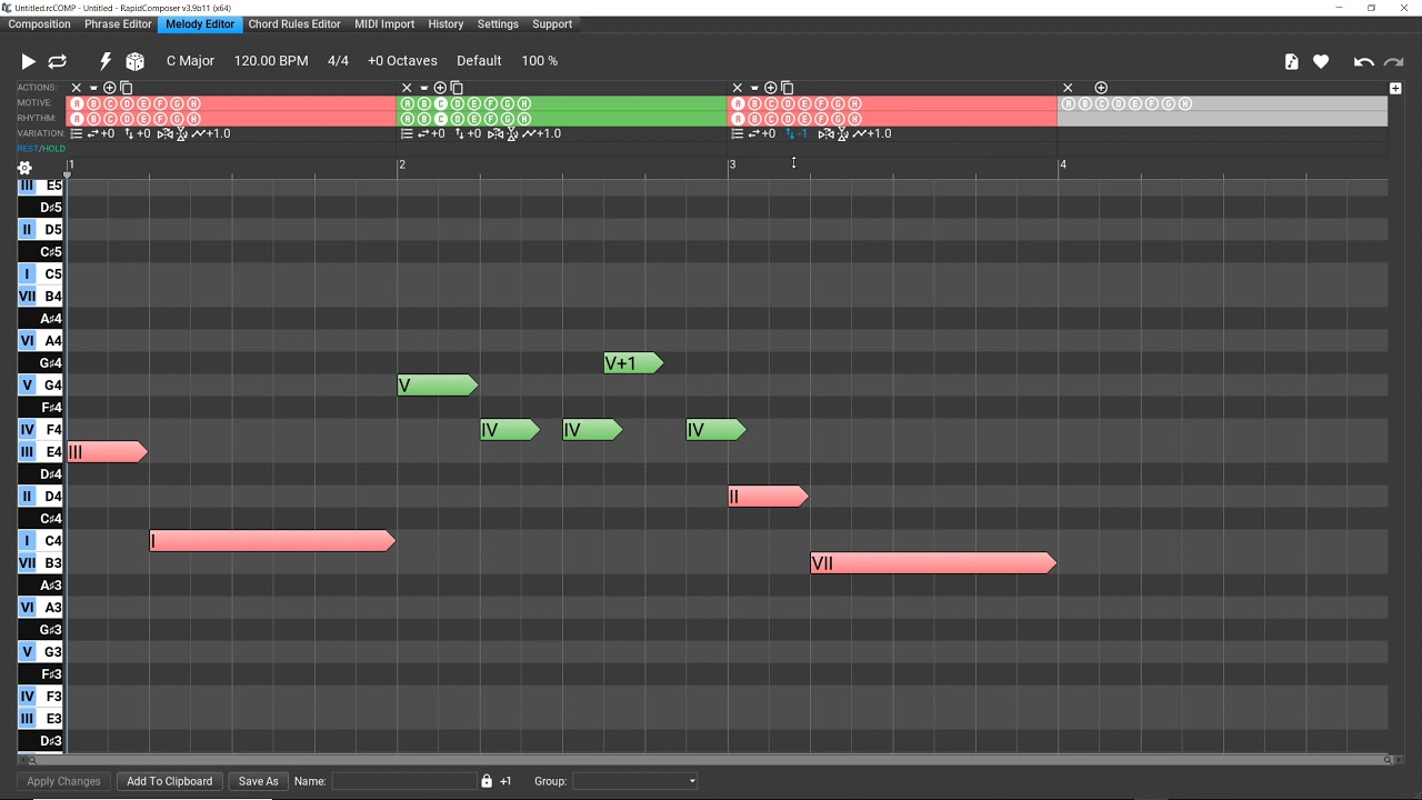 RapidComposer Melody Editor -Video #4 - the ingenious "Color Coding ...