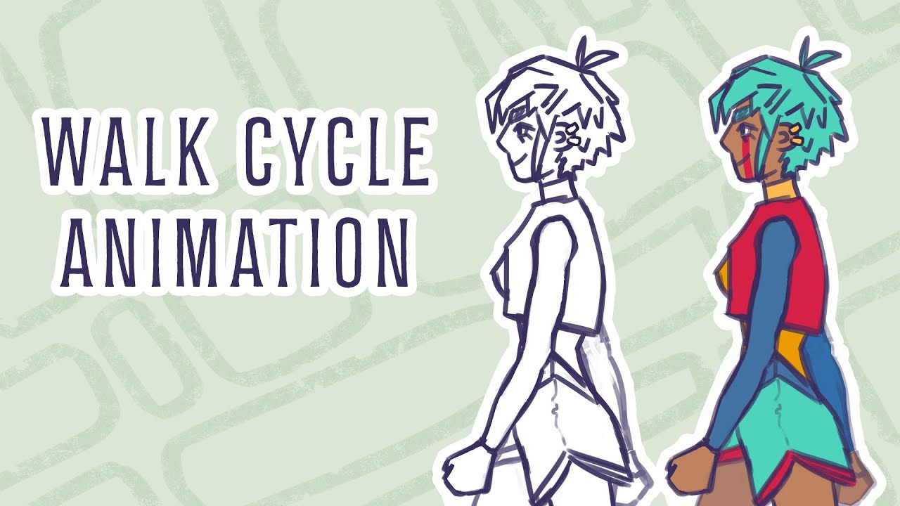 Walk cycle animation - YouTube