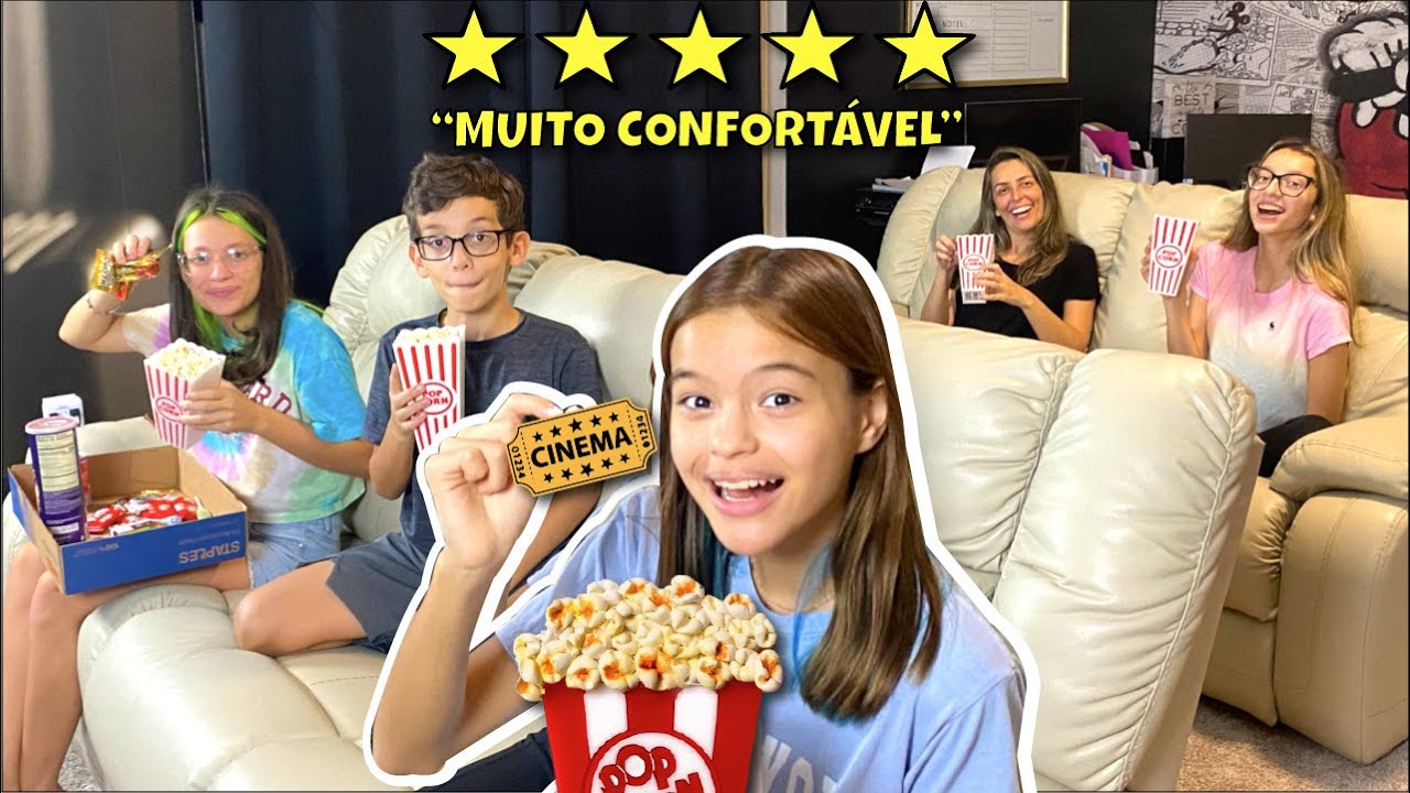 TRANSFORMEI MINHA CASA EM UM CINEMA 5 ESTRELAS !! FT. Family Fun 5 ...