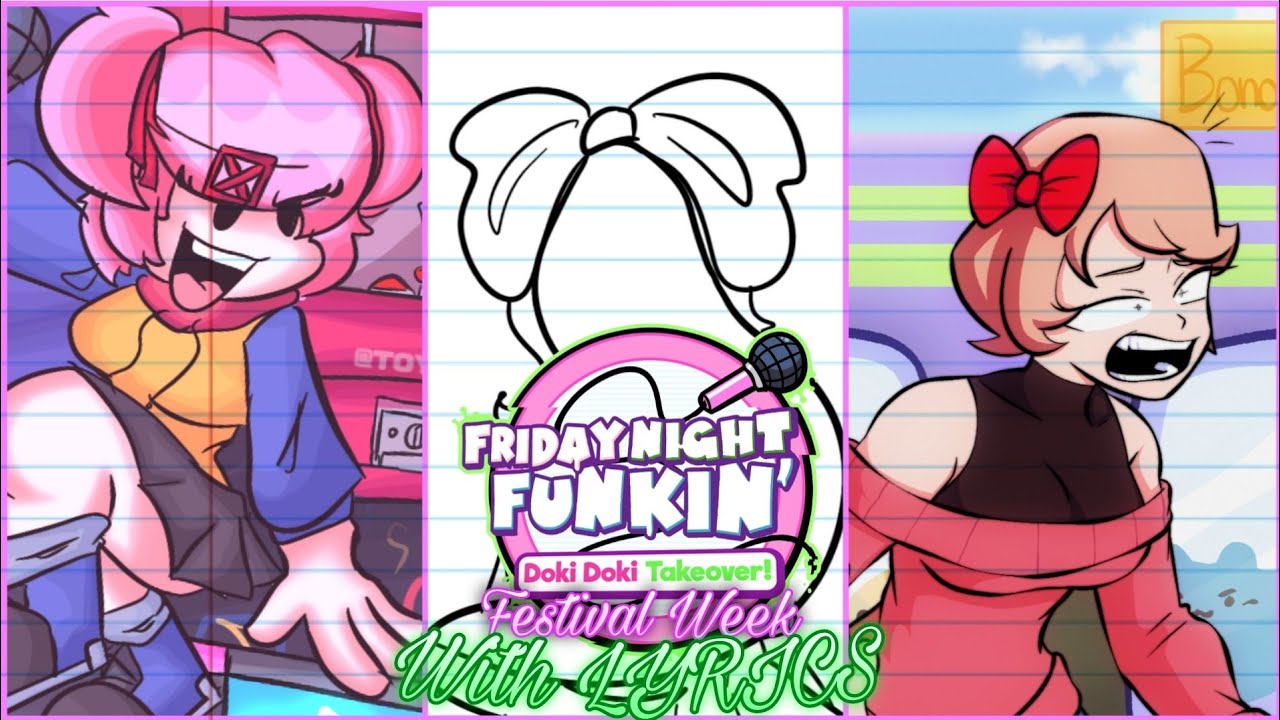 ︎Doki Doki Takeover ︎ Festival Week with LYRICS (DDLC/FNF) - YouTube