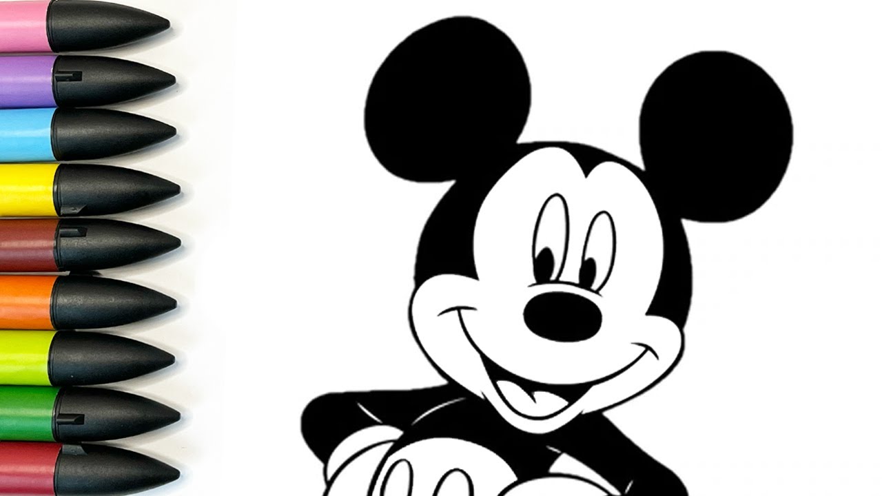 Mickey Mouse Drawing for Kids and Toddlers - YouTube