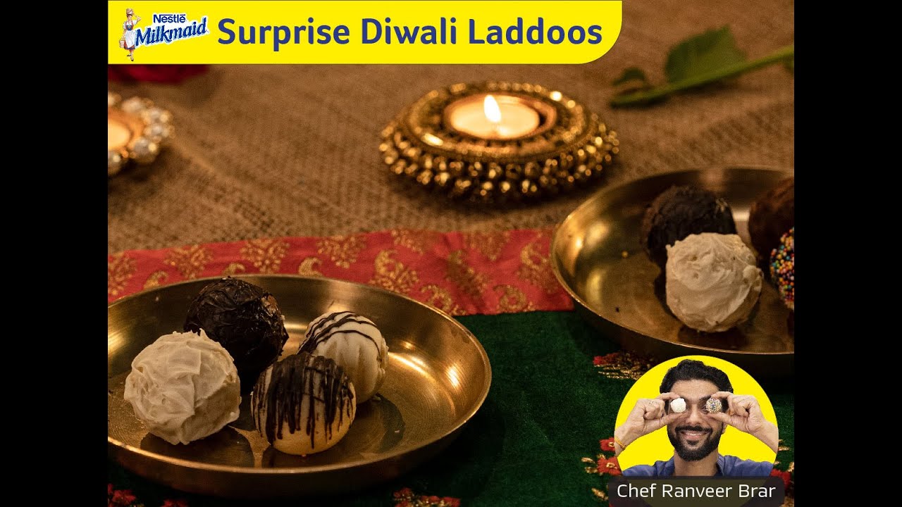 Chocolate Stuffed Coconut Ladoo with MILKMAID | दिवाली स्पेशल नारियल ...