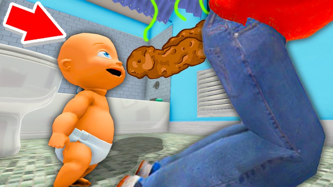 DADDY POOPS ON BABY 100 TIMES! - YouTube
