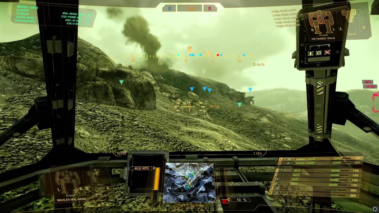 Mechwarrior Online MWO Mauler MX90 Stock build - YouTube