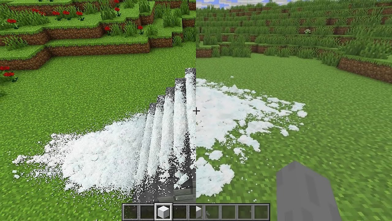 REALISTIC SNOW AND SNOWBALLS IN MINECRAFT | REALISTIC MINECRAFT ...