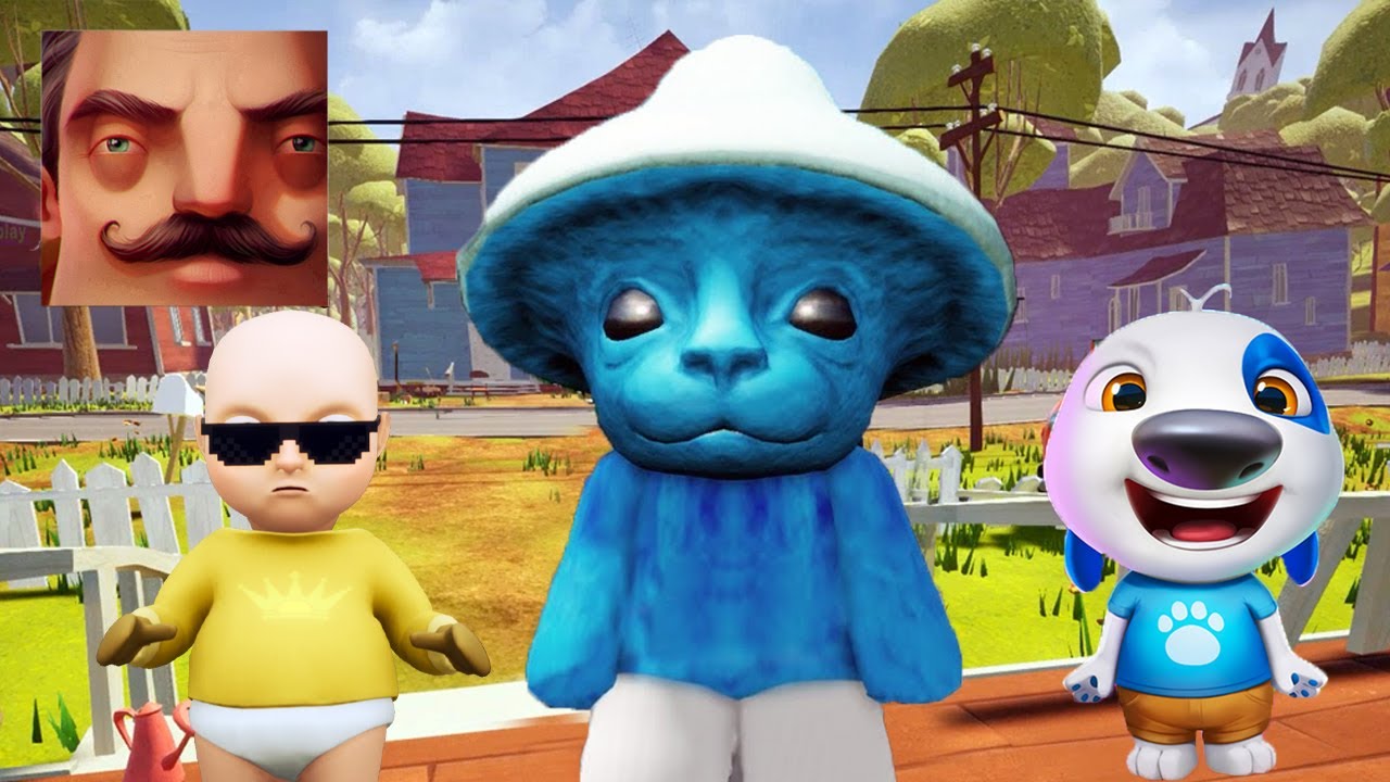 Hello Neighbor - My New Neighbor Big Blue Smurf Cat (Shaylushay) Act 2 ...