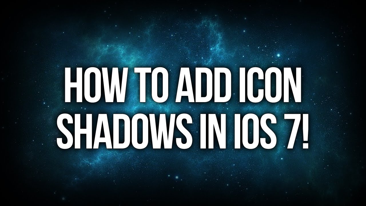 How To Get Icon Shadows On iOS 7! - YouTube