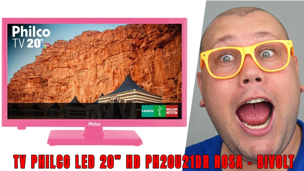 TV Philco Led 20” HD PH20U21DR Rosa Bivolt - YouTube