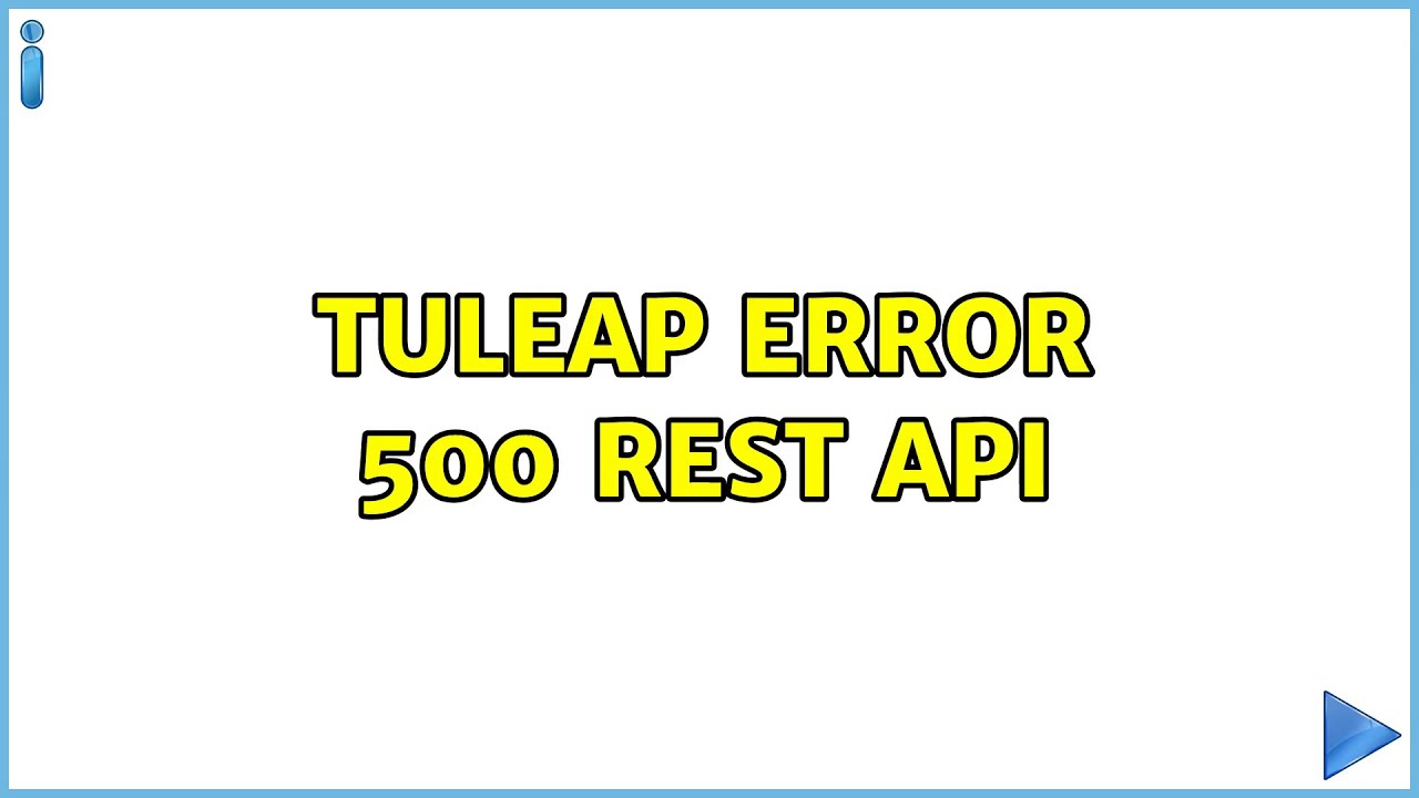 Tuleap Error 500 REST API YouTube tuleap-error-500-rest-api-youtube