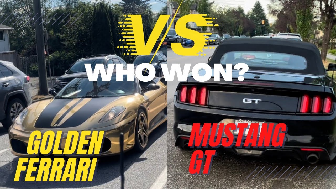 GOLDEN 🏎FERRARI VS MUSTANG GT 🇨🇦WHO WON? |Full vlog 🇨🇦 - YouTube